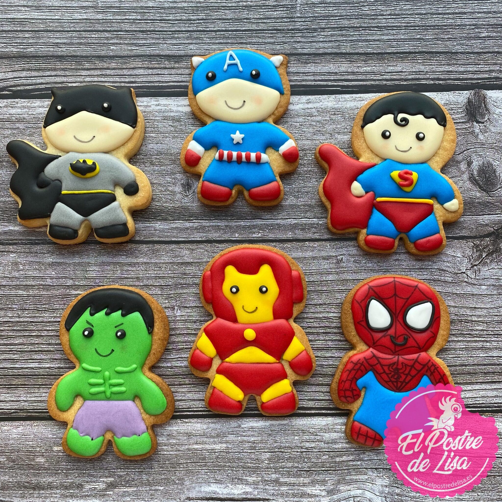Set Galletas decoradas Súper Héroes - El postre de Lisa - Galletas ...